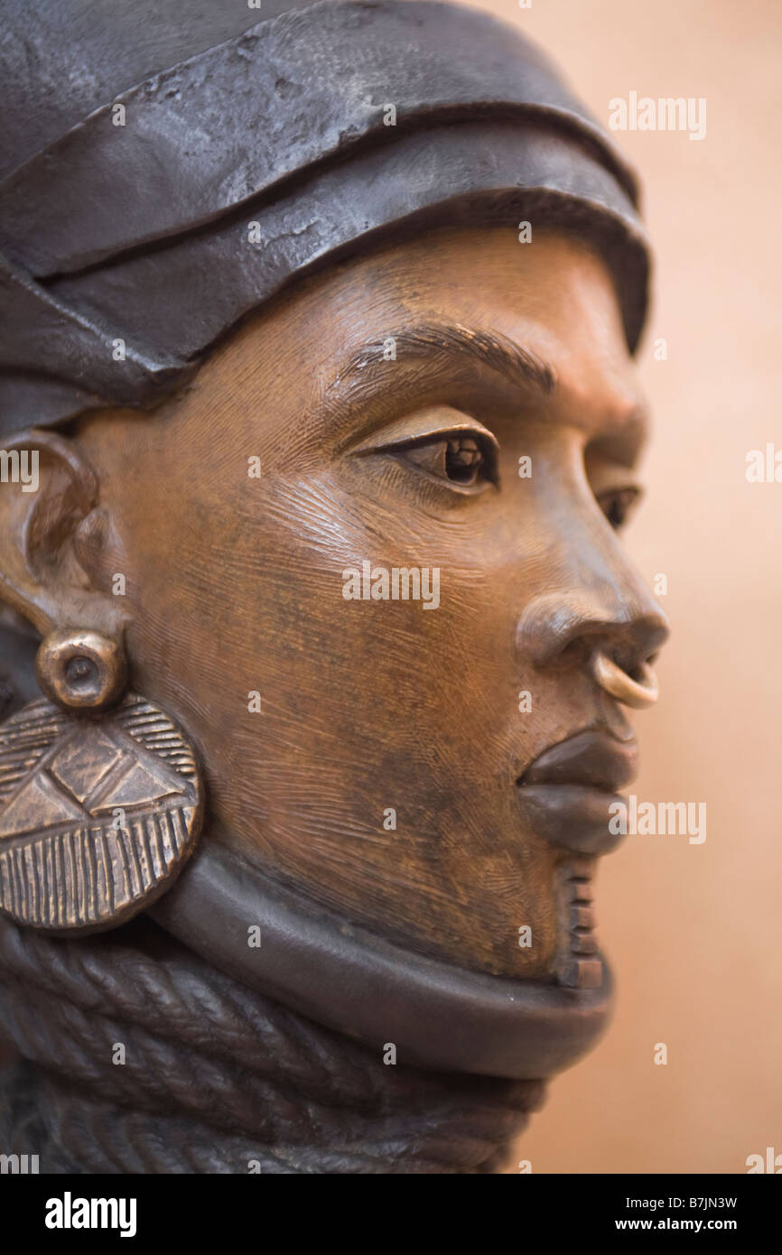 Articraft bronze colour wooden face facial beauty sculpture hi-res ...