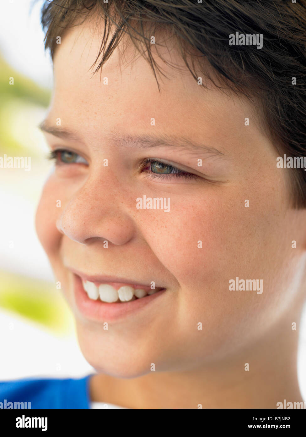 Portrait Of Boy Smiling Stock Photo - Alamy