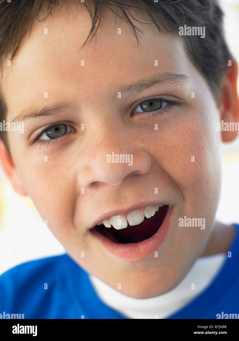 Portrait Of Boy Looking Surprised Stock Photo - Alamy