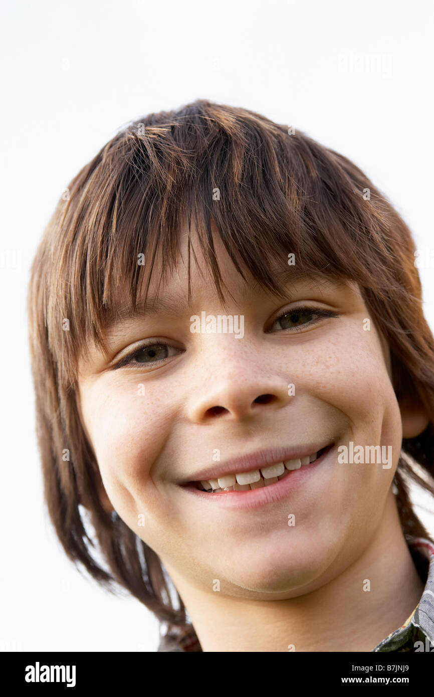 Portrait Of Boy Smiling Stock Photo - Alamy