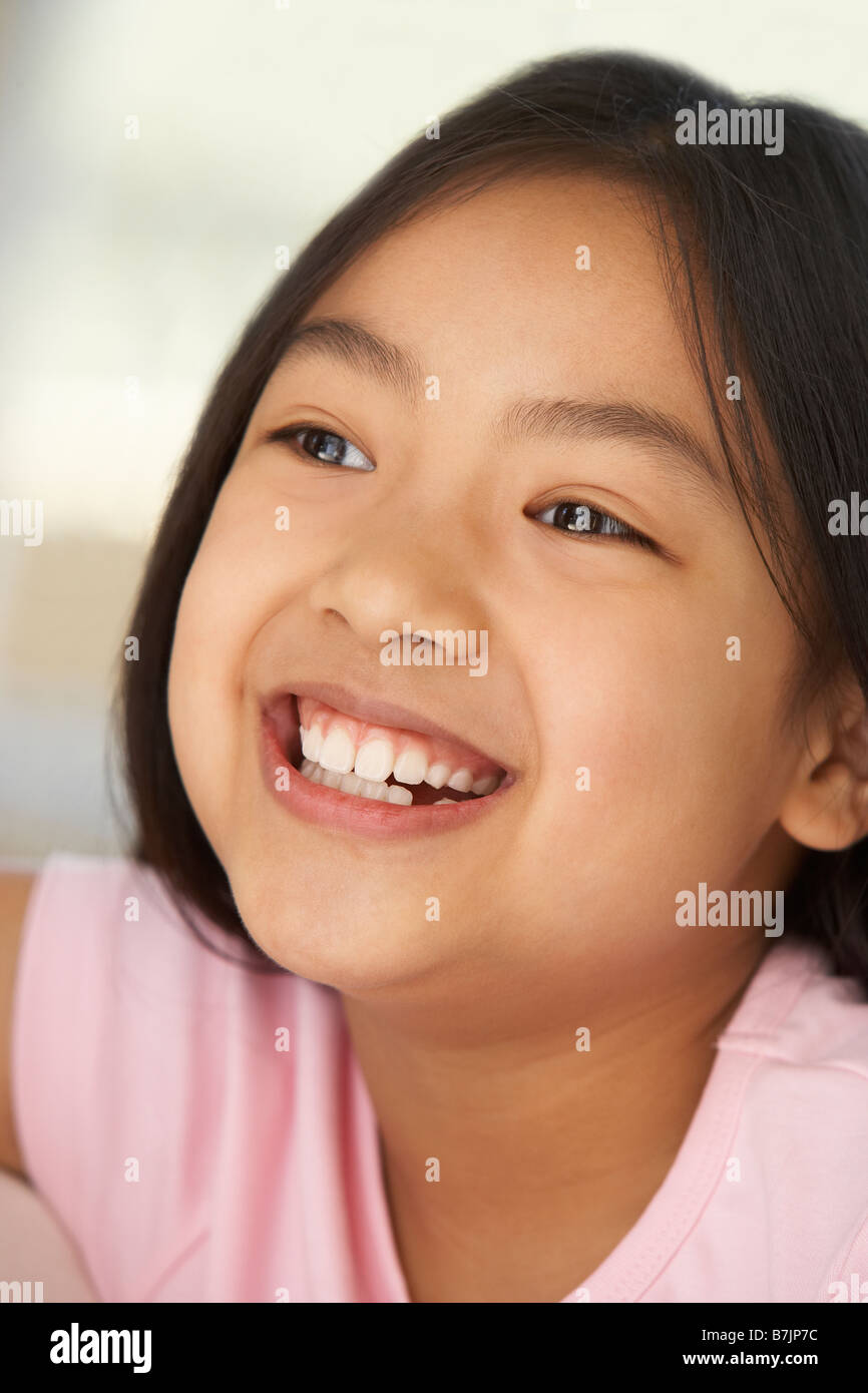Portrait Of Girl Smiling Stock Photo - Alamy