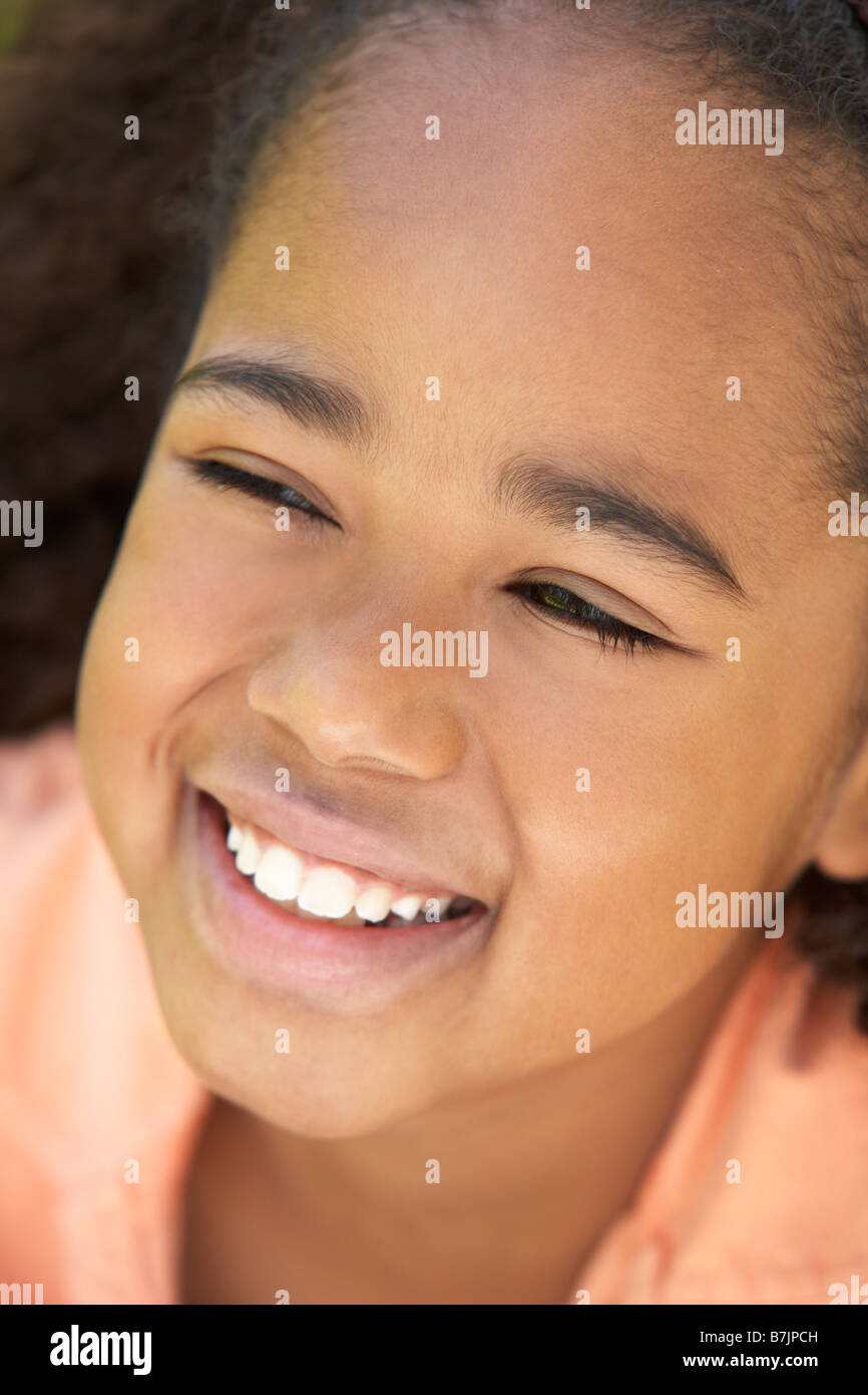 Portrait Of Girl Smiling Stock Photo - Alamy