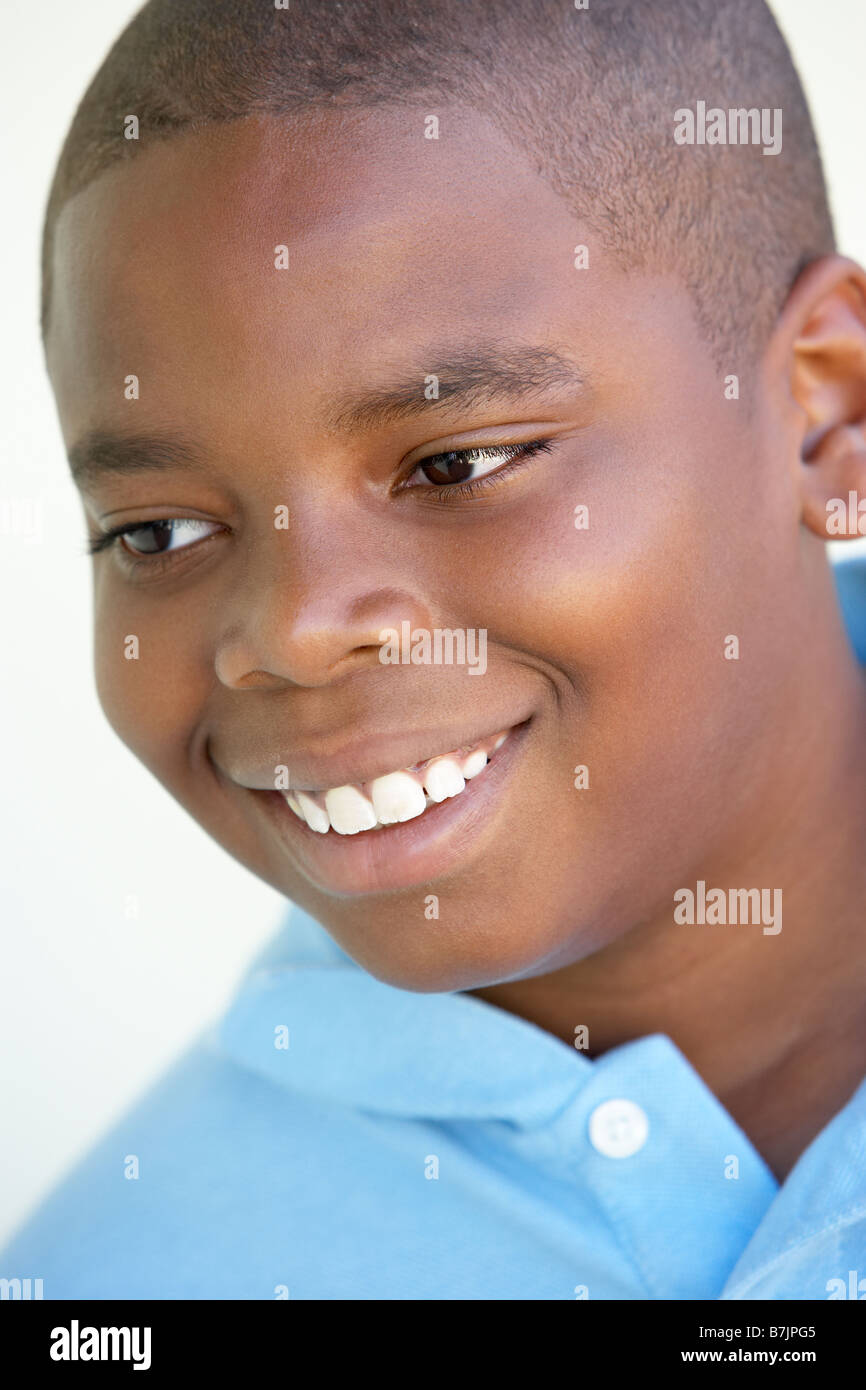Portrait Of Boy Smiling Stock Photo - Alamy