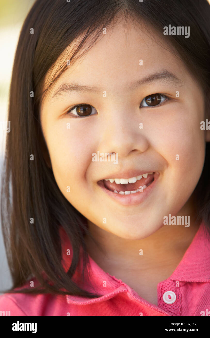 Portrait Of Girl Smiling Stock Photo - Alamy