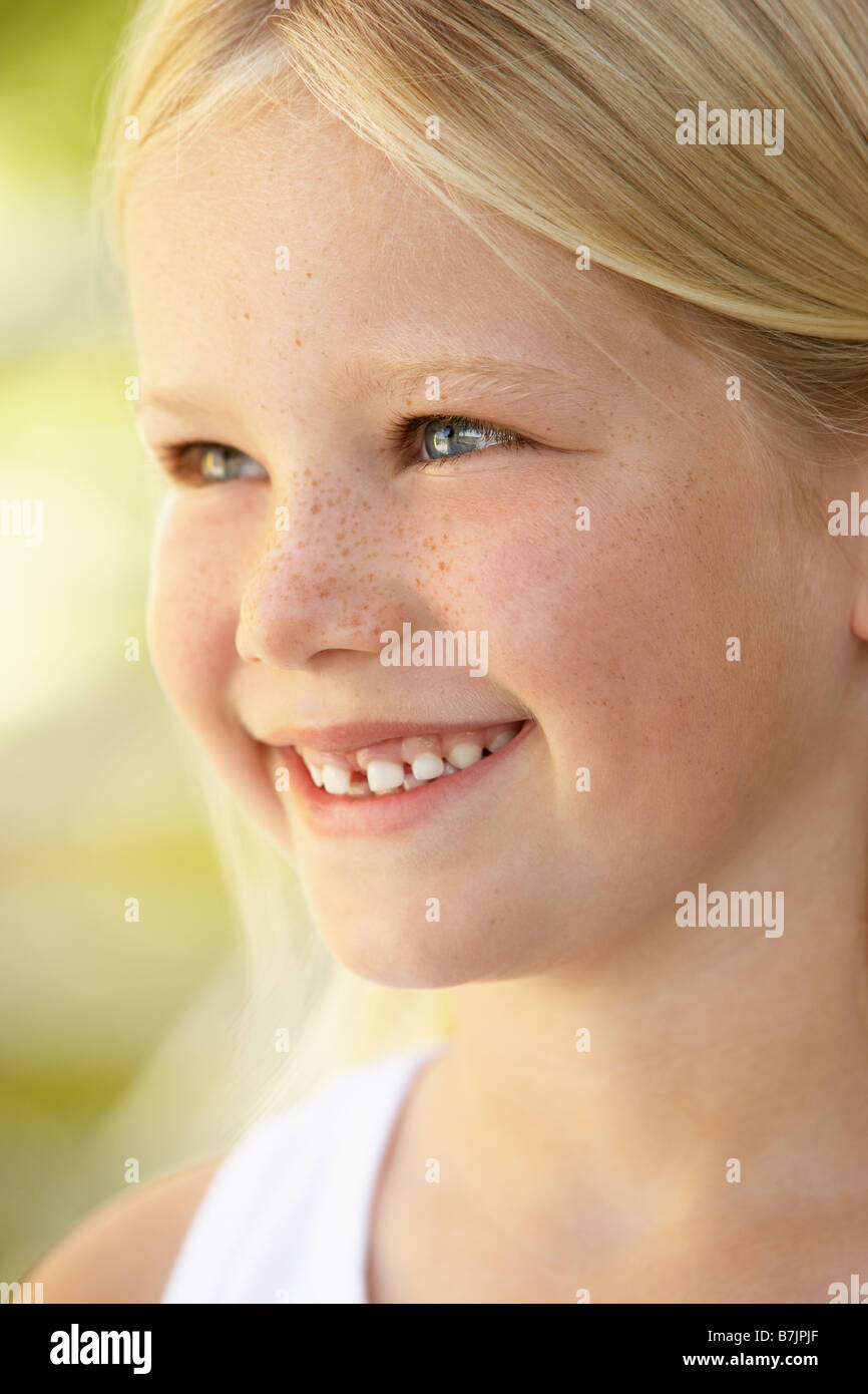 Portrait Of Girl Smiling Stock Photo - Alamy