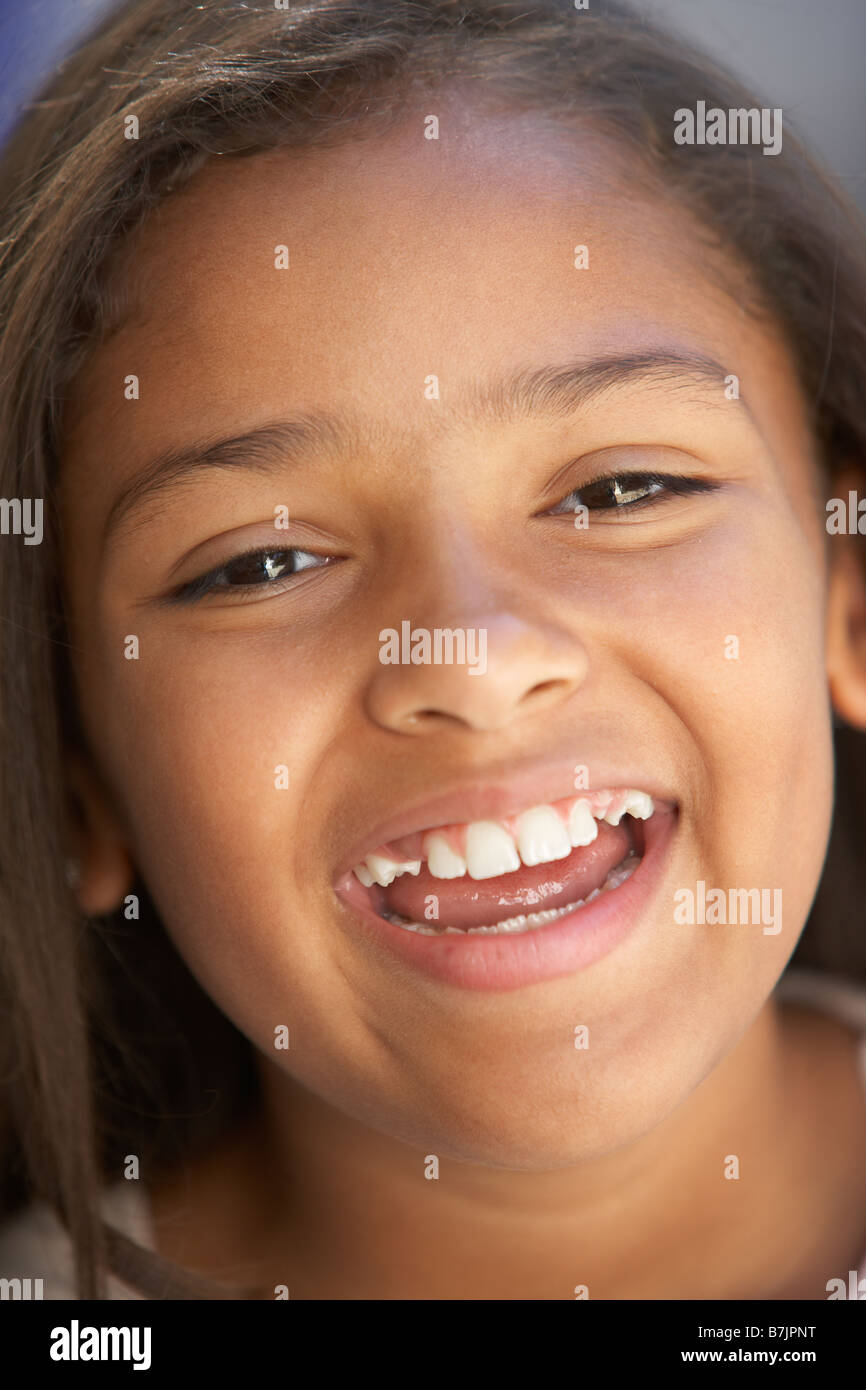 Portrait Of Girl Smiling Stock Photo - Alamy