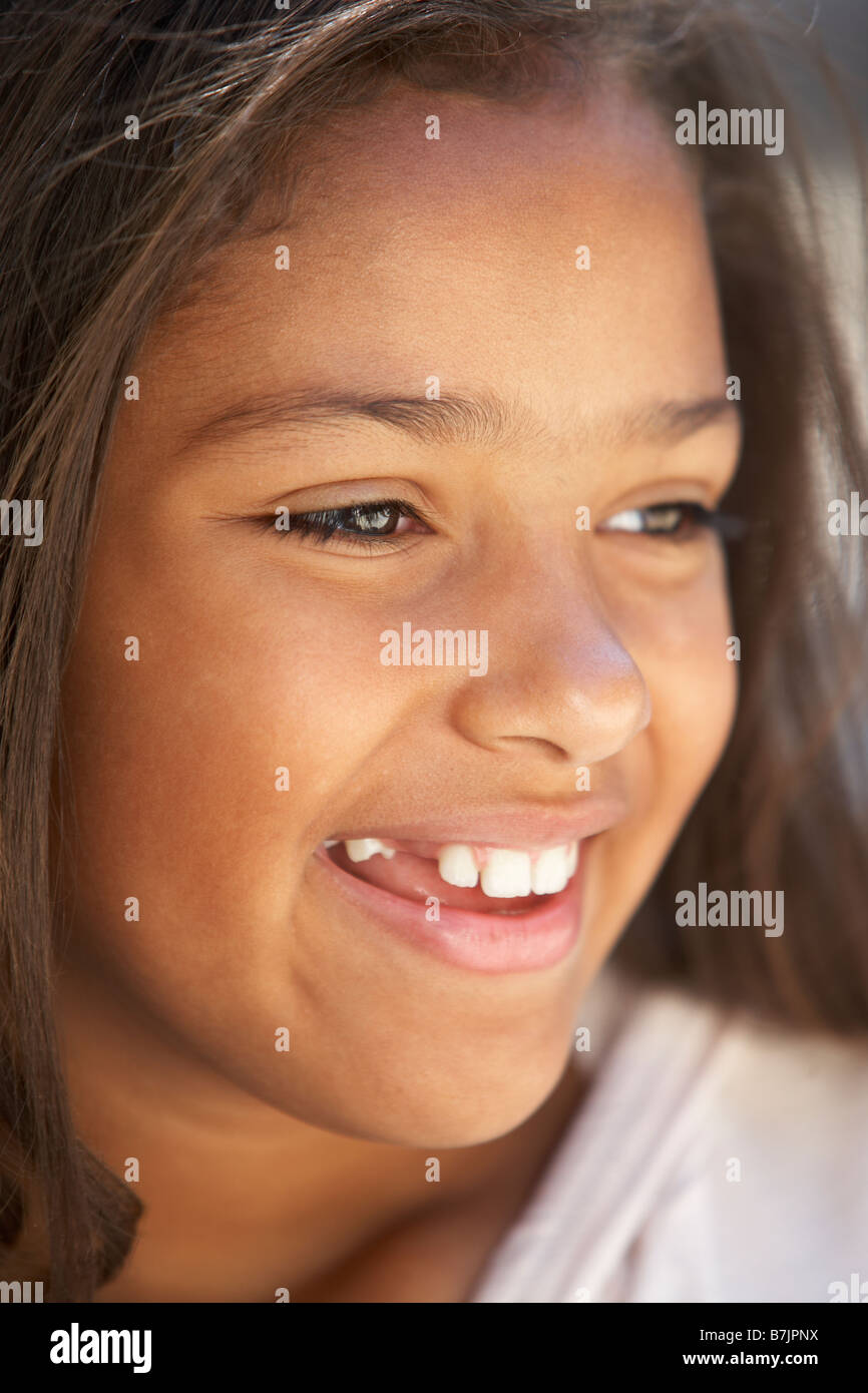 Portrait Of Girl Smiling Stock Photo - Alamy