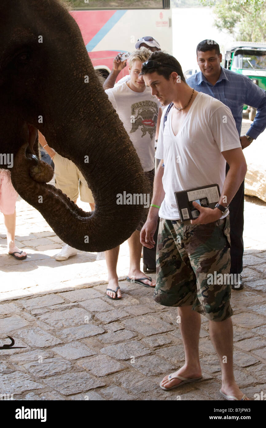 Alastair Nathan Cook (An English national cricketer) watching an ...