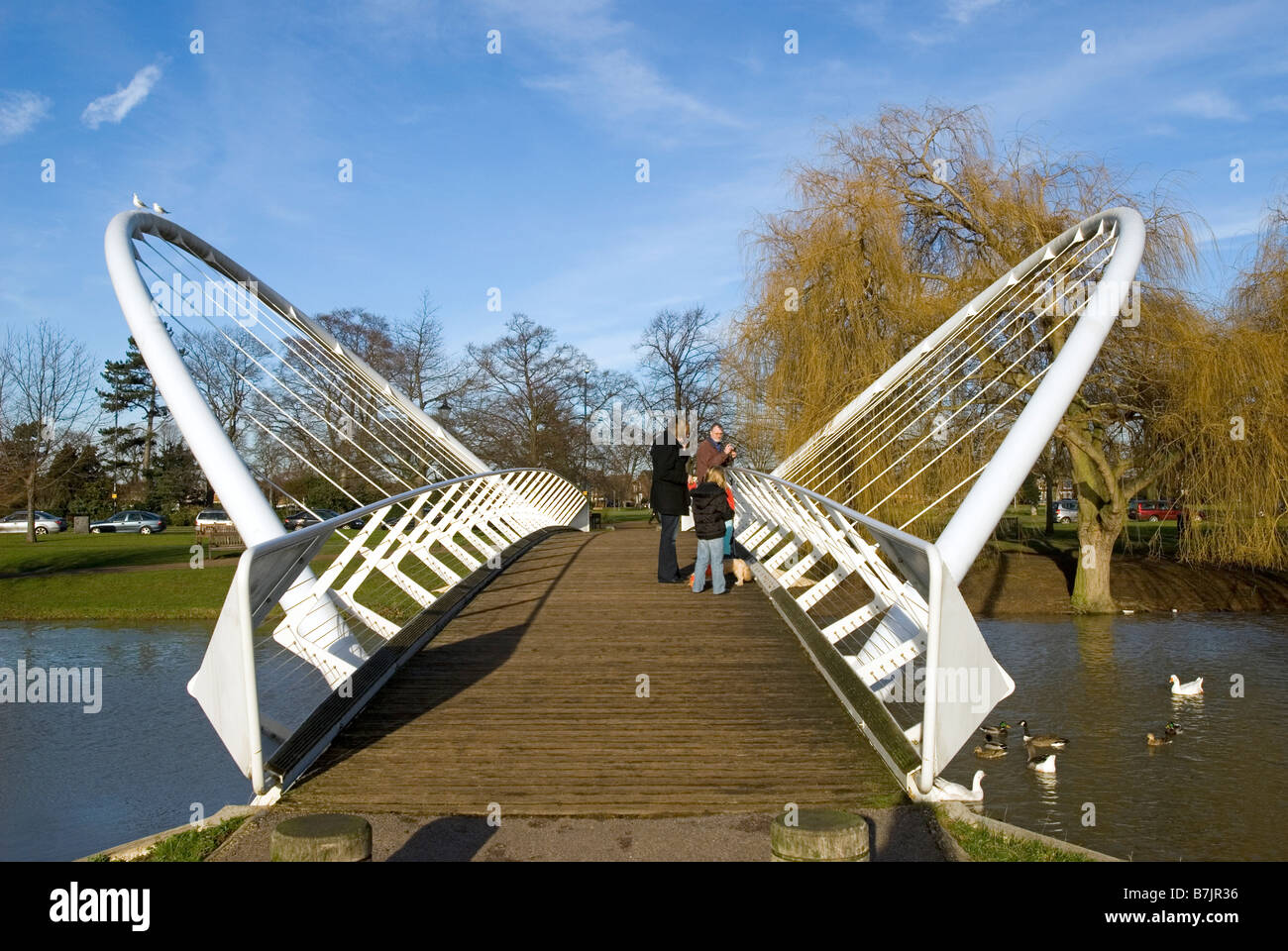 The Butterfly Bridge, River Great Ouse, Bedford, UK Stock Photo - Alamy