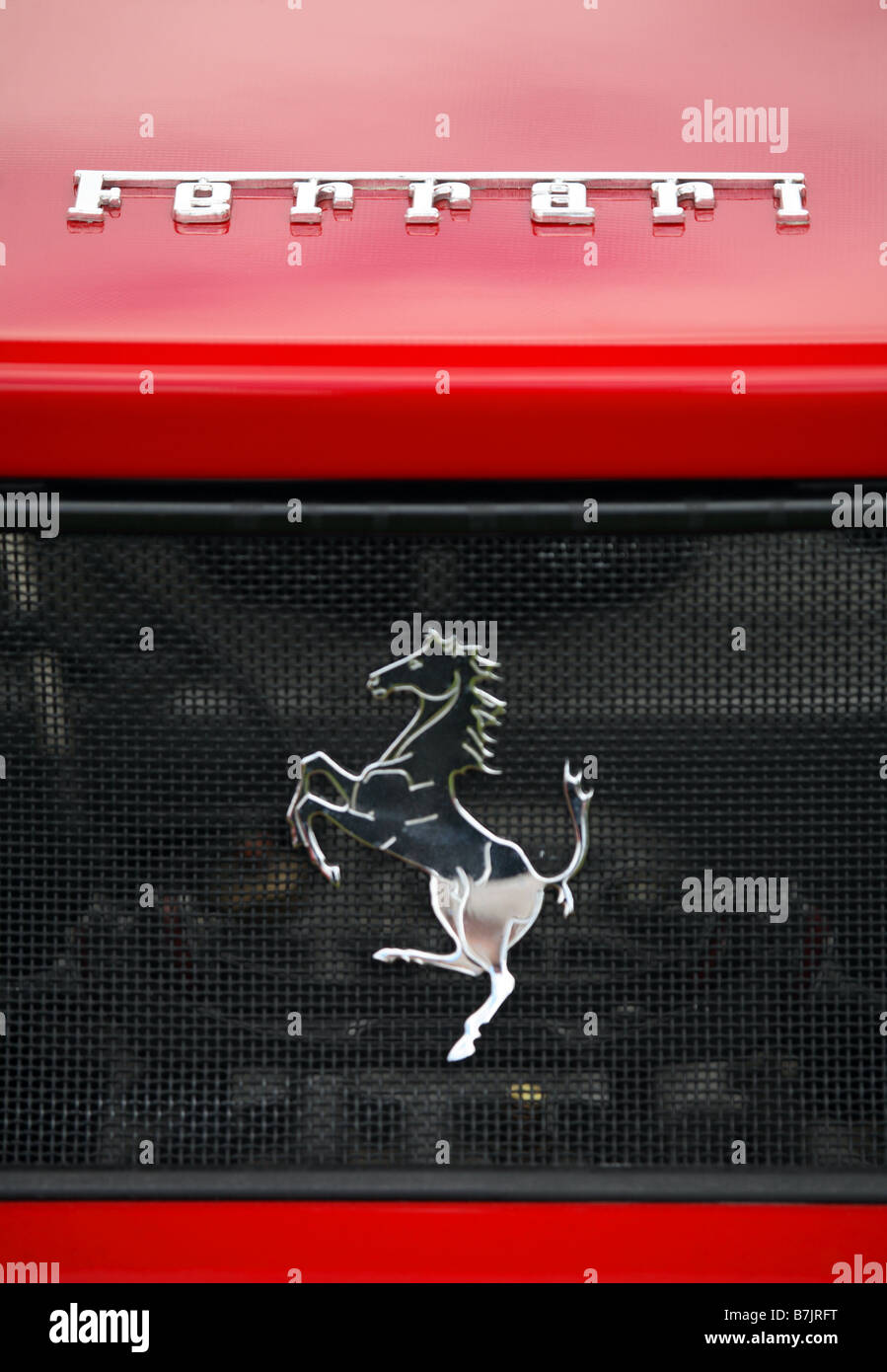 Rear engine bay badge from Ferrari F40 Stock Photo - Alamy