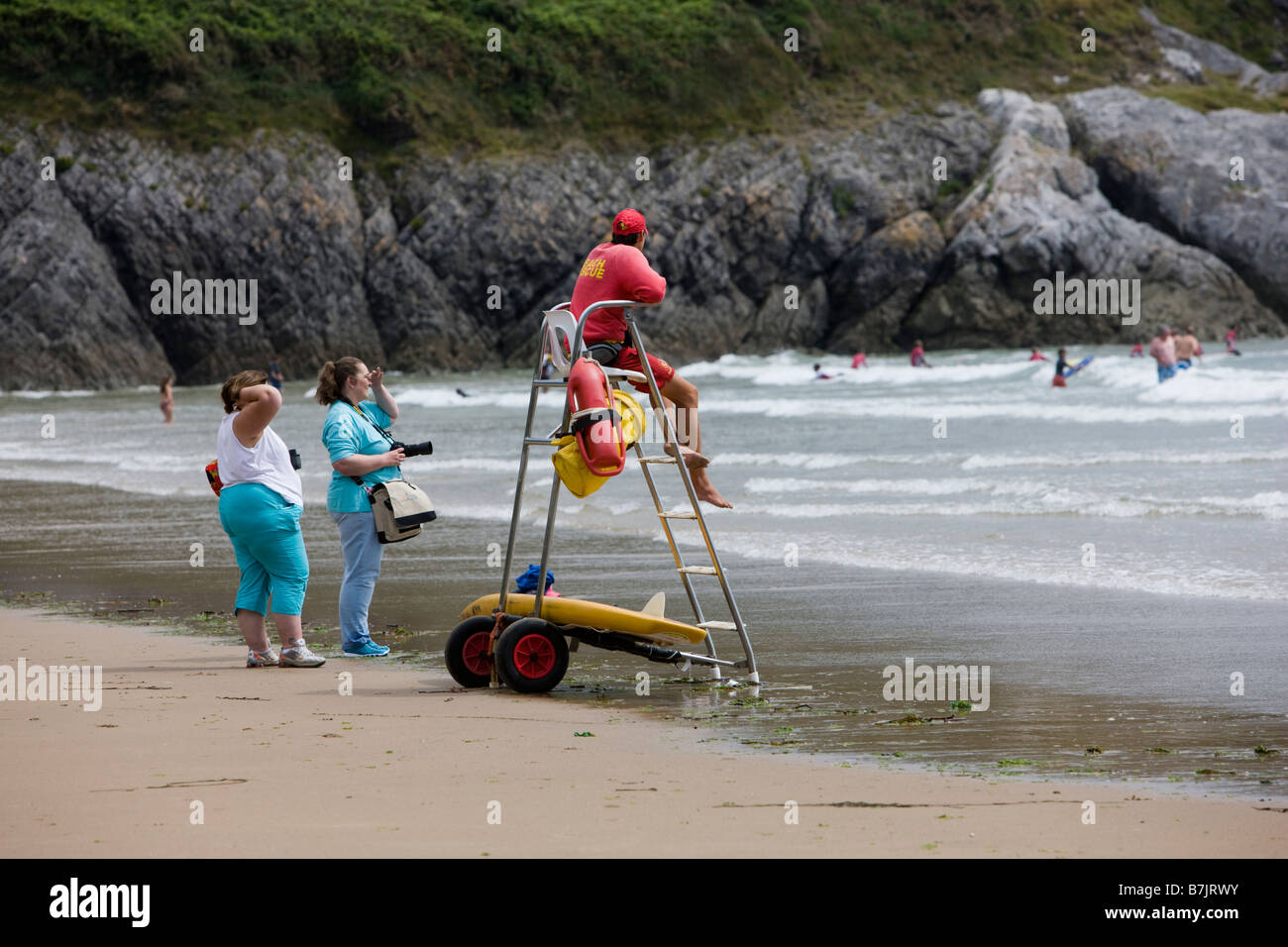 Woman lifeguard chair hi-res stock photography and images - Alamy