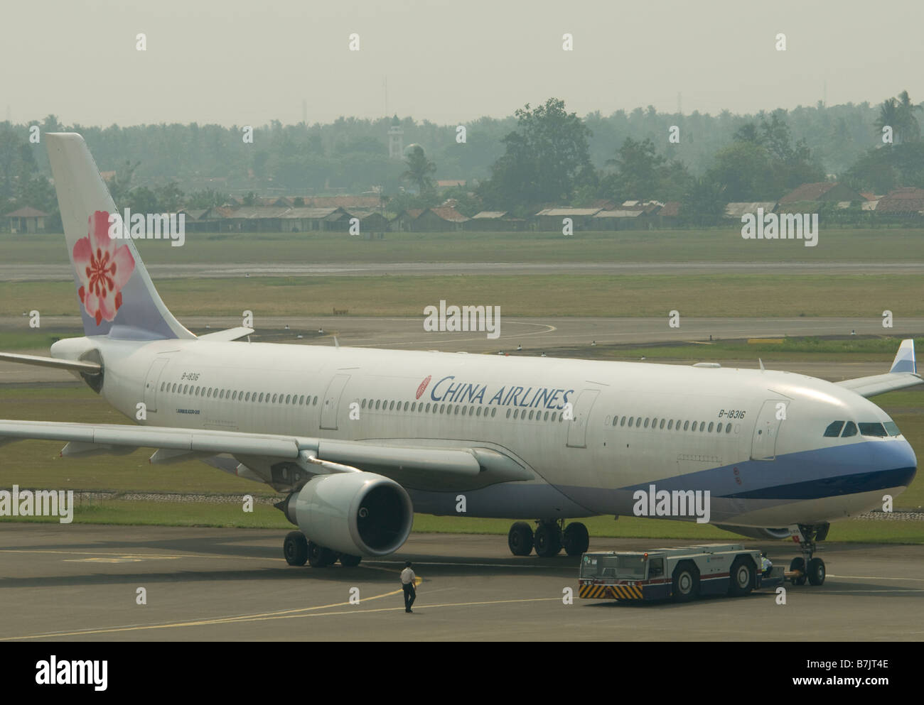 China airline plane on the runway at Jakarta airport Indonesia Stock ...