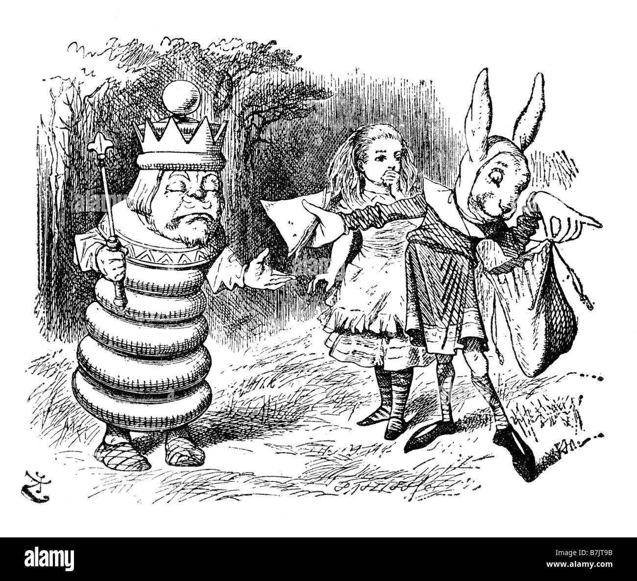 The Messenger Hands an Ham Sandwich to the White King Alice Through the ...