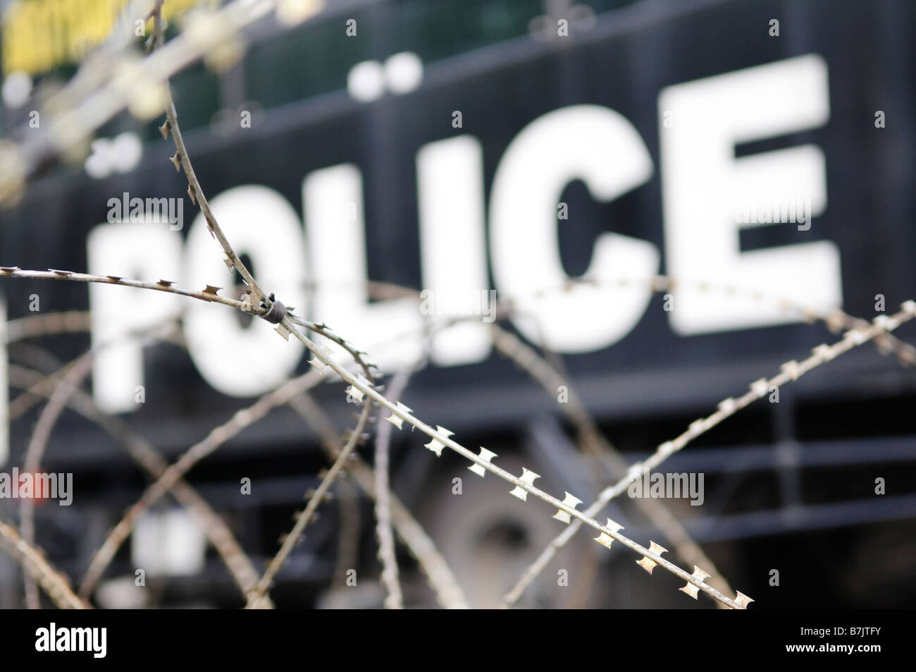 Crowd control barricades hi-res stock photography and images - Alamy