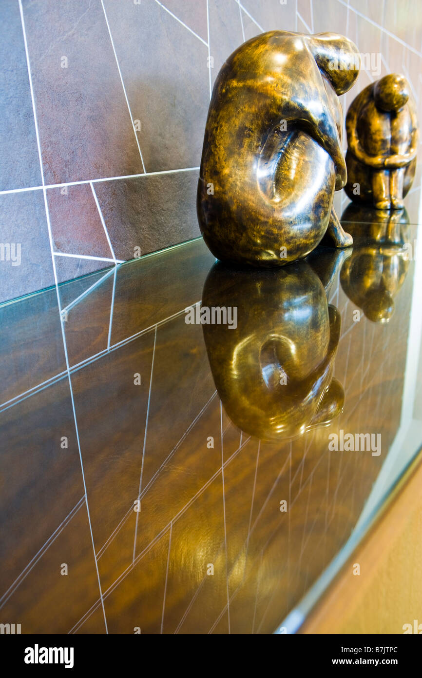 ABSTRACT ART ON A MIRRORED SURFACE Stock Photo - Alamy