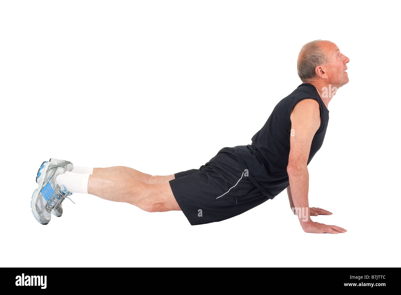 Senior man. Stretching Stock Photo - Alamy