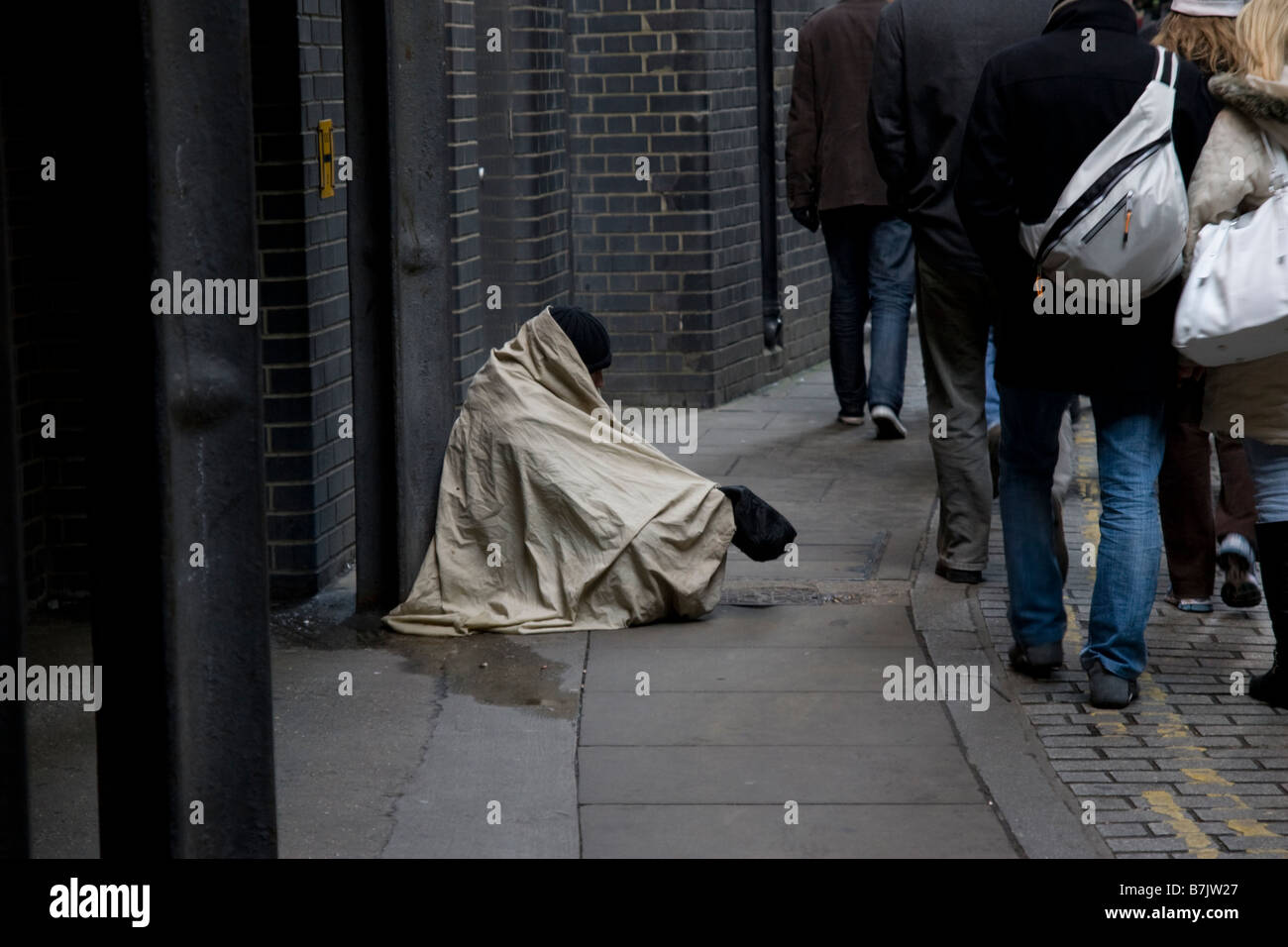 Man Begging on street in Southwark South London England Great Britain ...