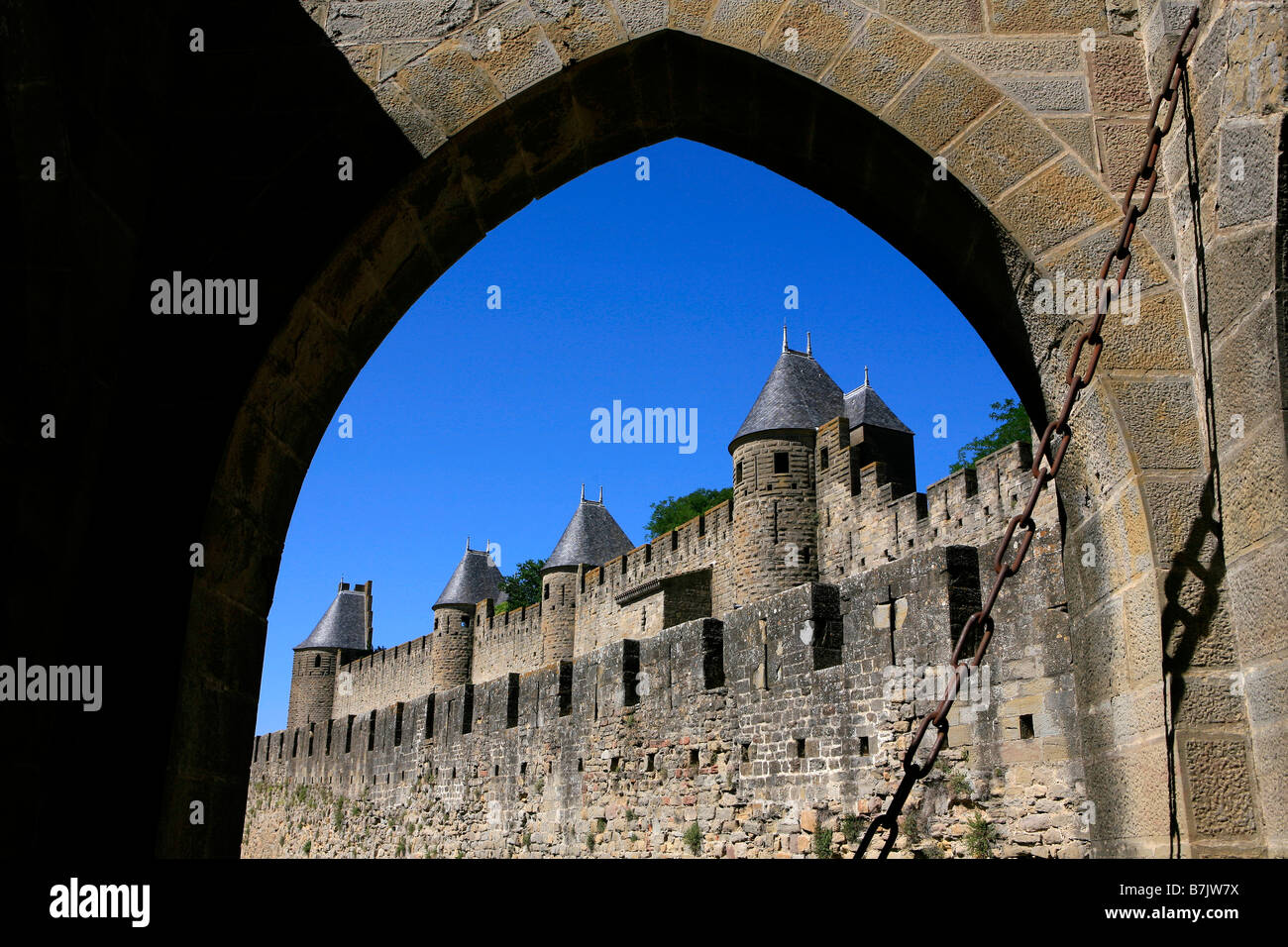 The medieval city of Carcassonne in France Stock Photo - Alamy