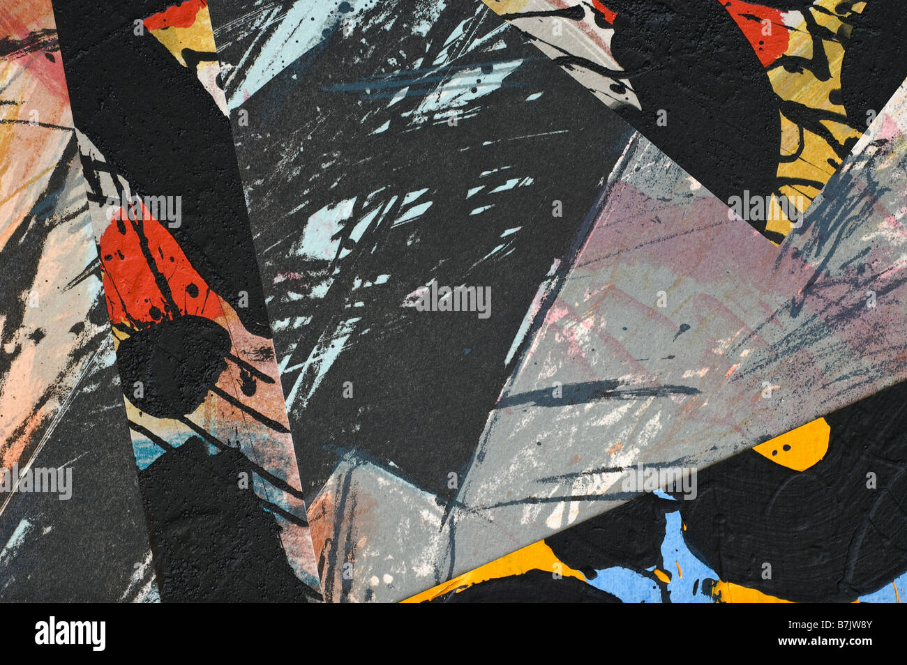 Hand Painted Paper Collage as Design Element Stock Photo - Alamy