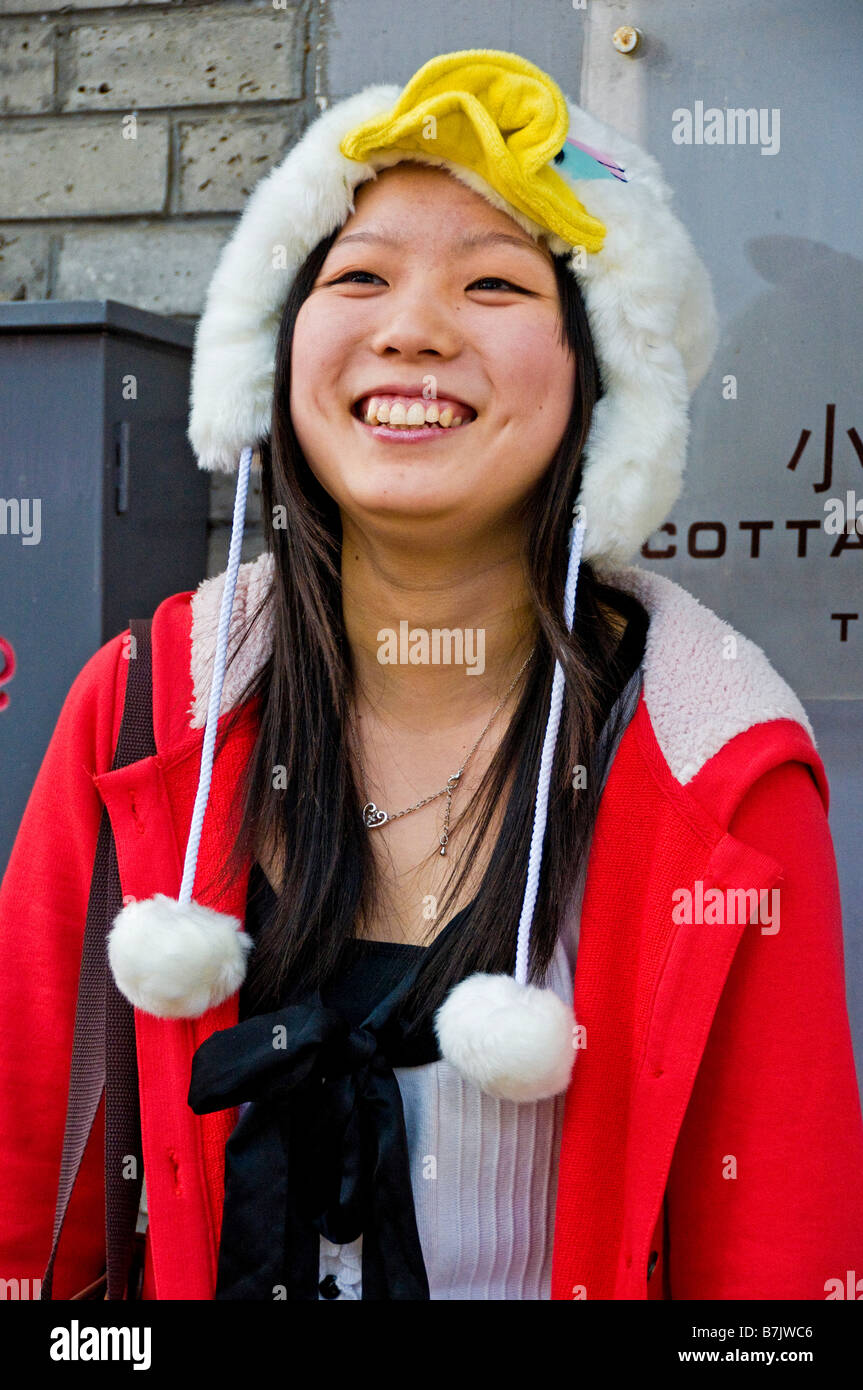 Fashionable girl in downtown Beijing China Stock Photo - Alamy