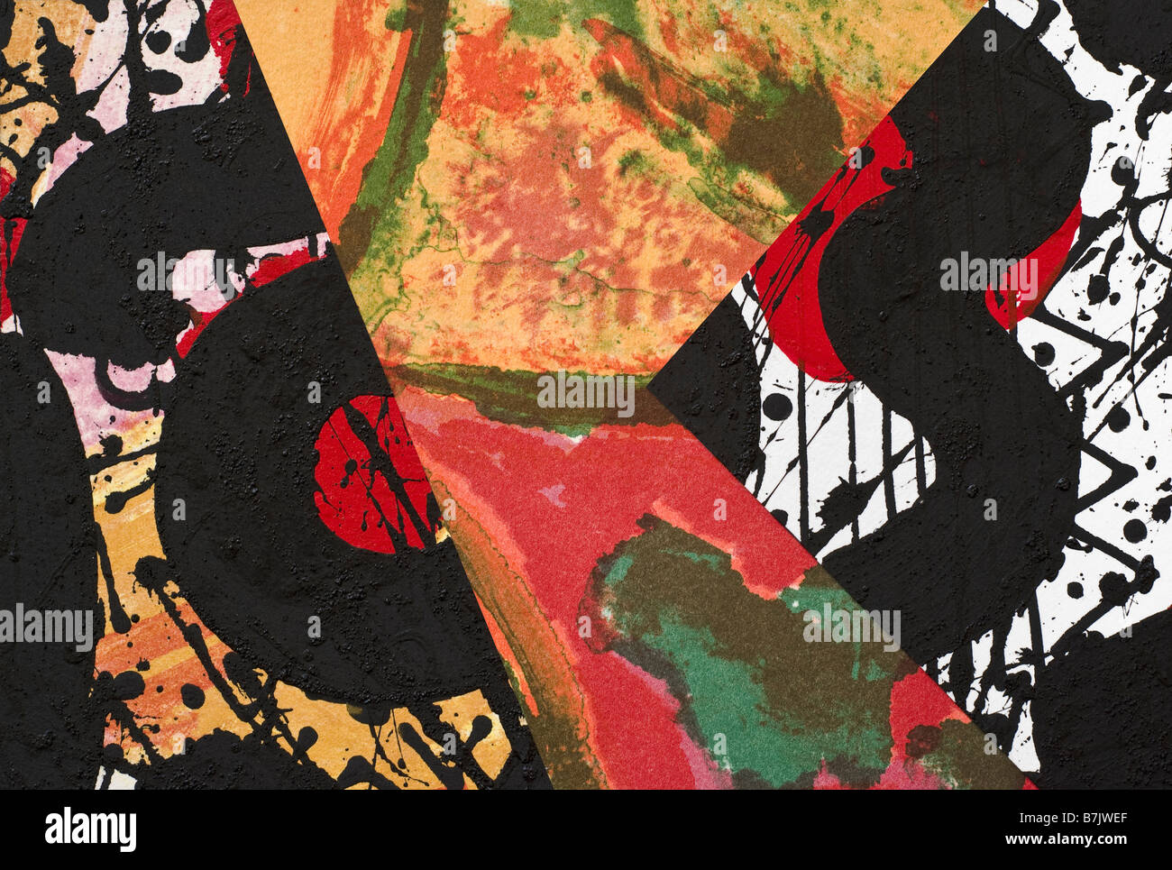 Hand Painted Paper Collage as Design Element Stock Photo - Alamy