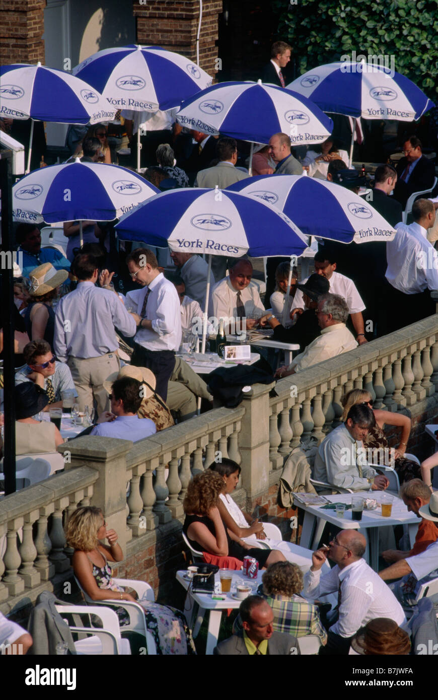 Knavesmire race course View of stands large crowd by side of course ...