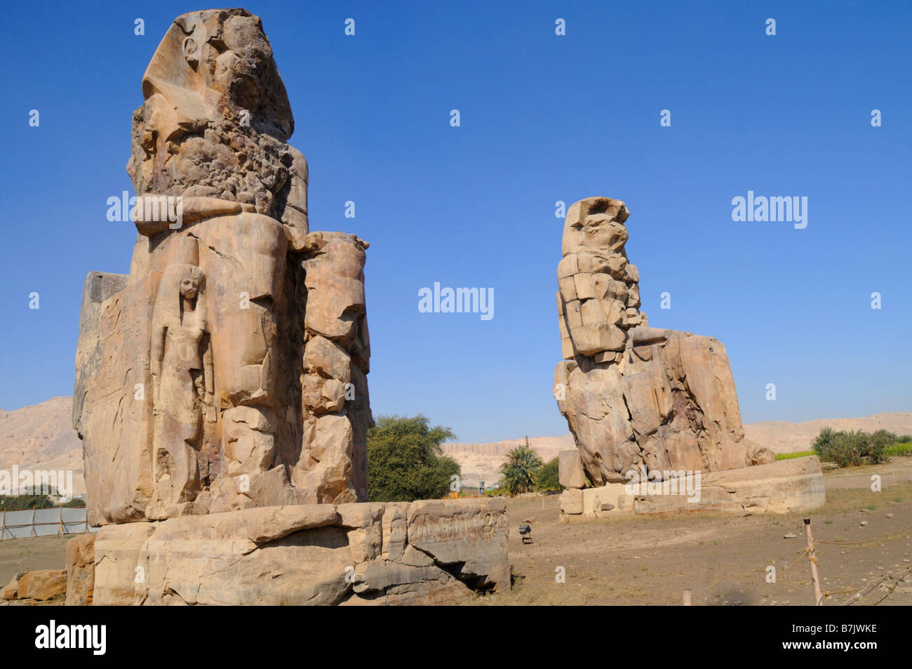 The Colossus of Memnon in Egypt Stock Photo - Alamy
