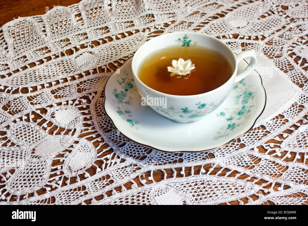 A cup of jasmine tea Stock Photo - Alamy