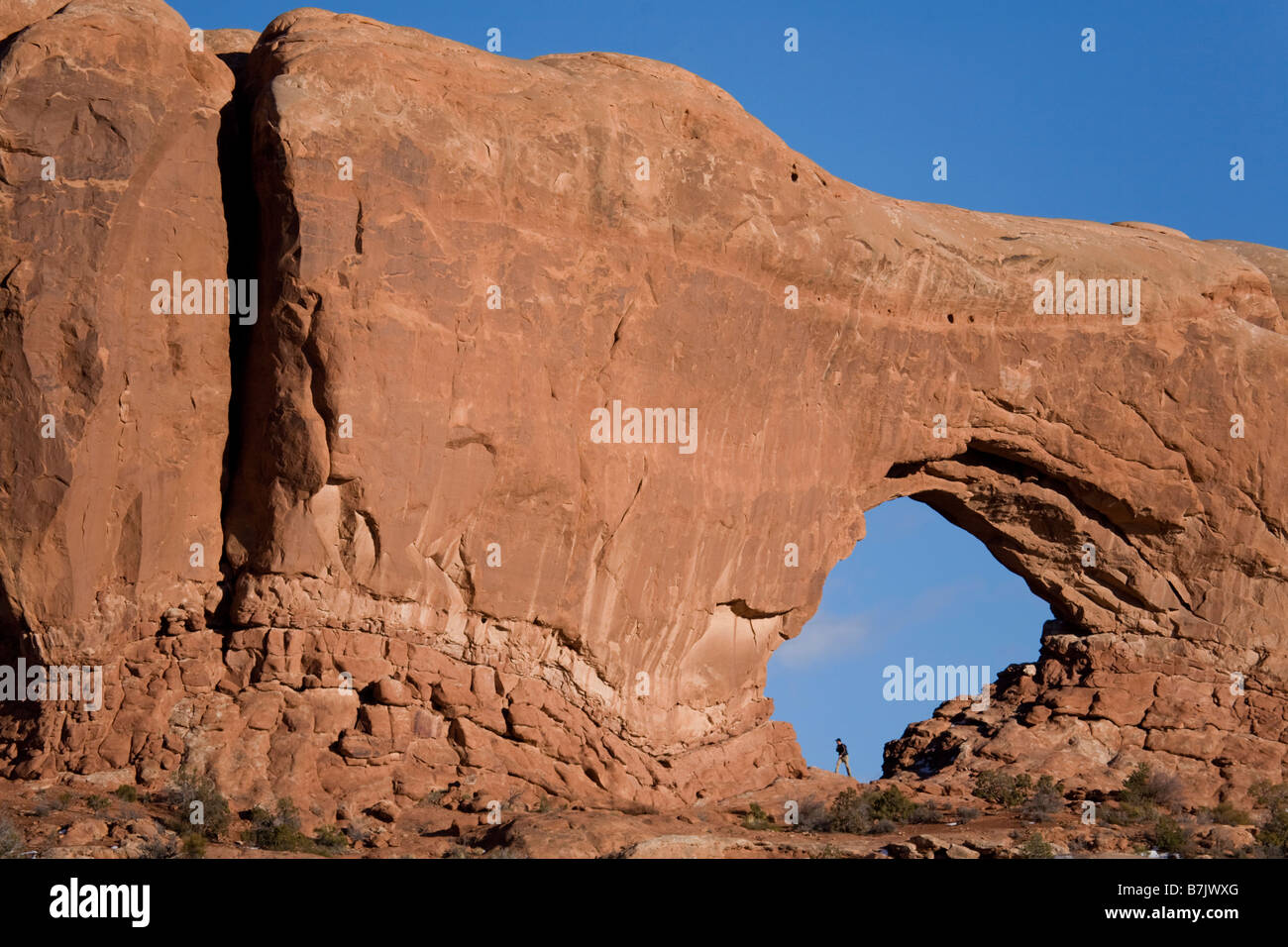 The North Windows in the Windows section in Arches National Park near ...