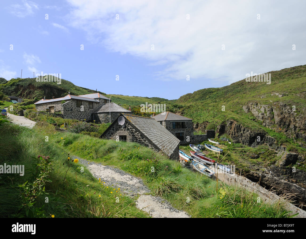 Traditional Cornish Cove Scene Stock Photo - Alamy