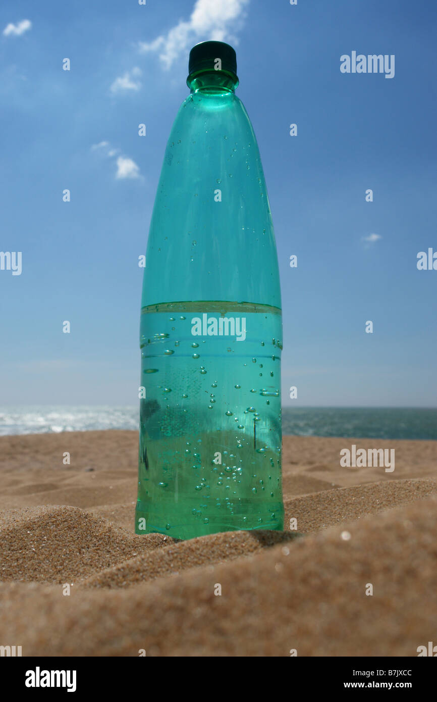 water bottle at the beach Stock Photo - Alamy