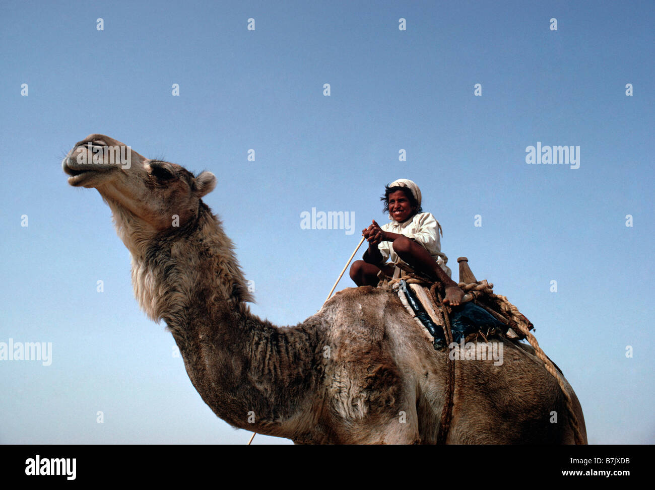 Saudi Arabia, Empty Quarter Rab al Khali Desert. Young al Murrah Bedu ...