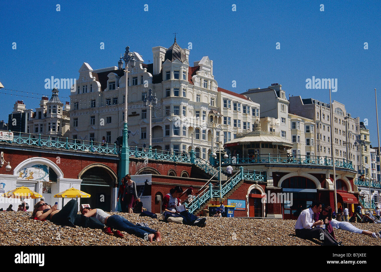 Seafront West Street Historic regency style houses Seaside shops cafes ...