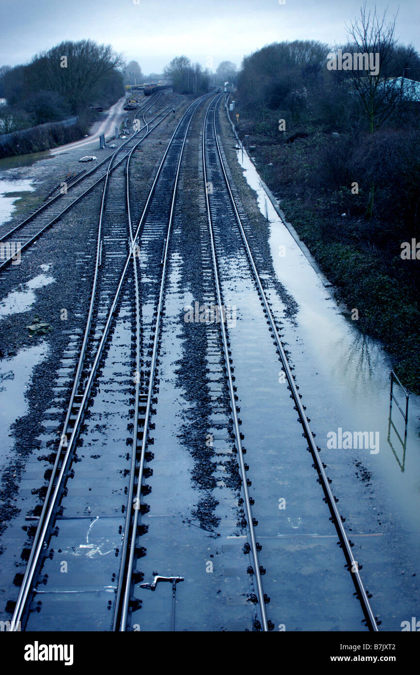 Flooded railway bridge hi-res stock photography and images - Alamy
