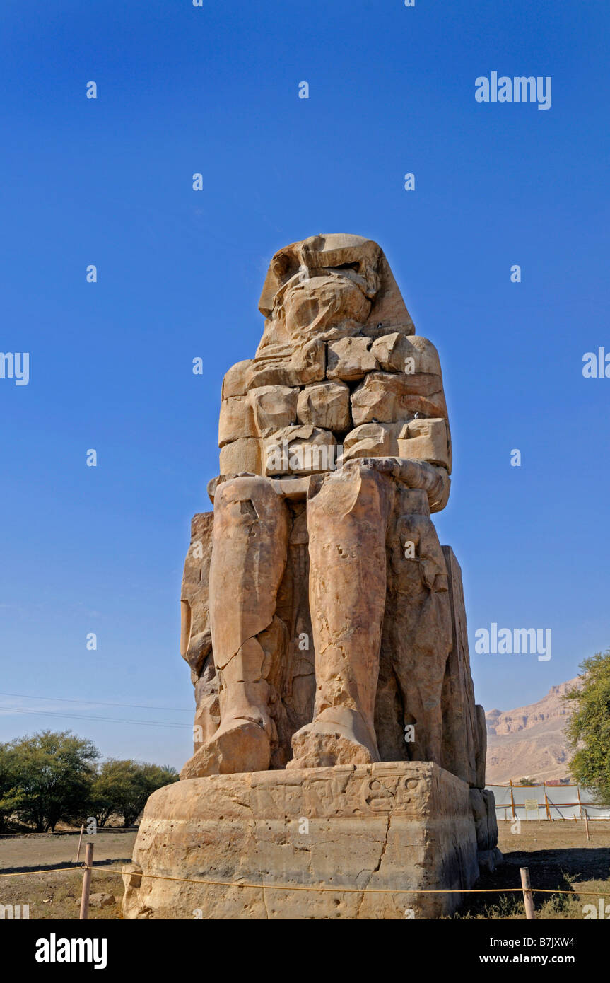 The Colossus of Memnon in Egypt Stock Photo - Alamy