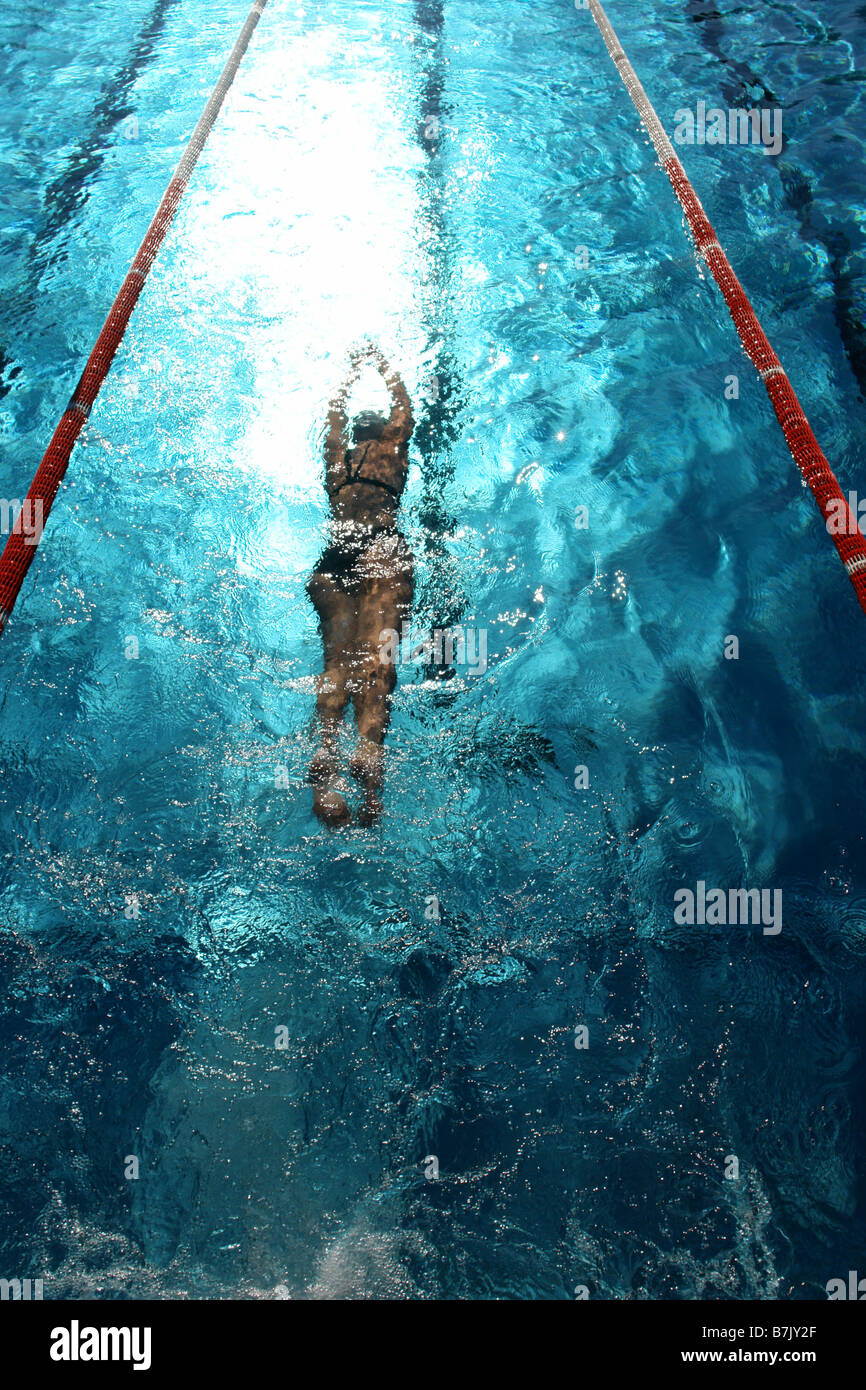 Swimmer in a swimming pool Stock Photo - Alamy