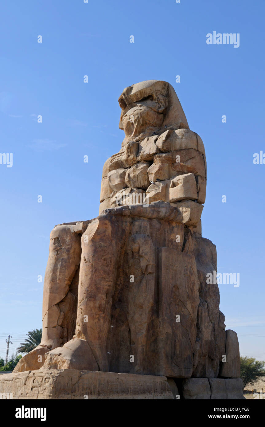 The Colossus of Memnon in Egypt Stock Photo - Alamy