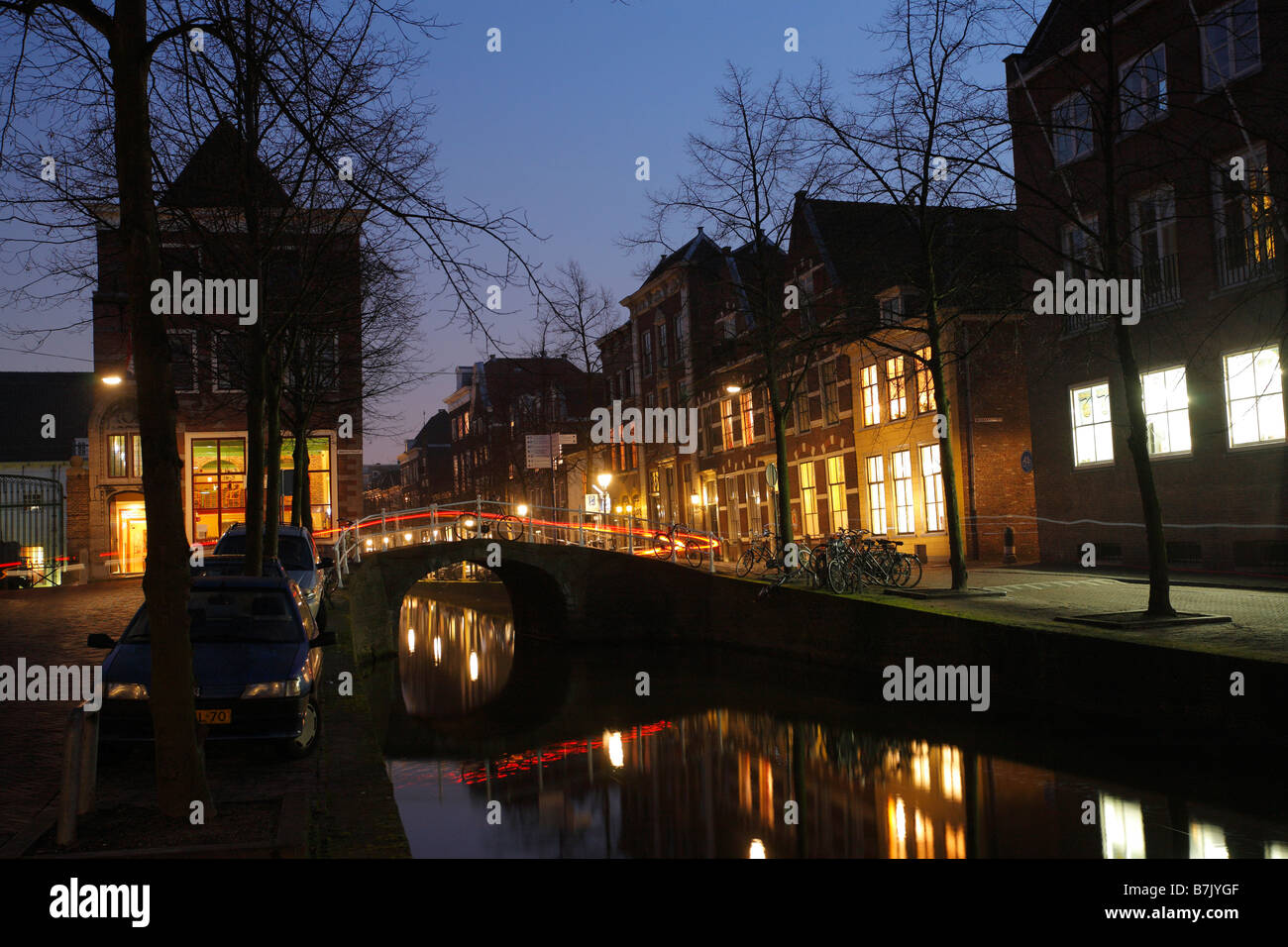 Delft at night, Netherlands Stock Photo - Alamy