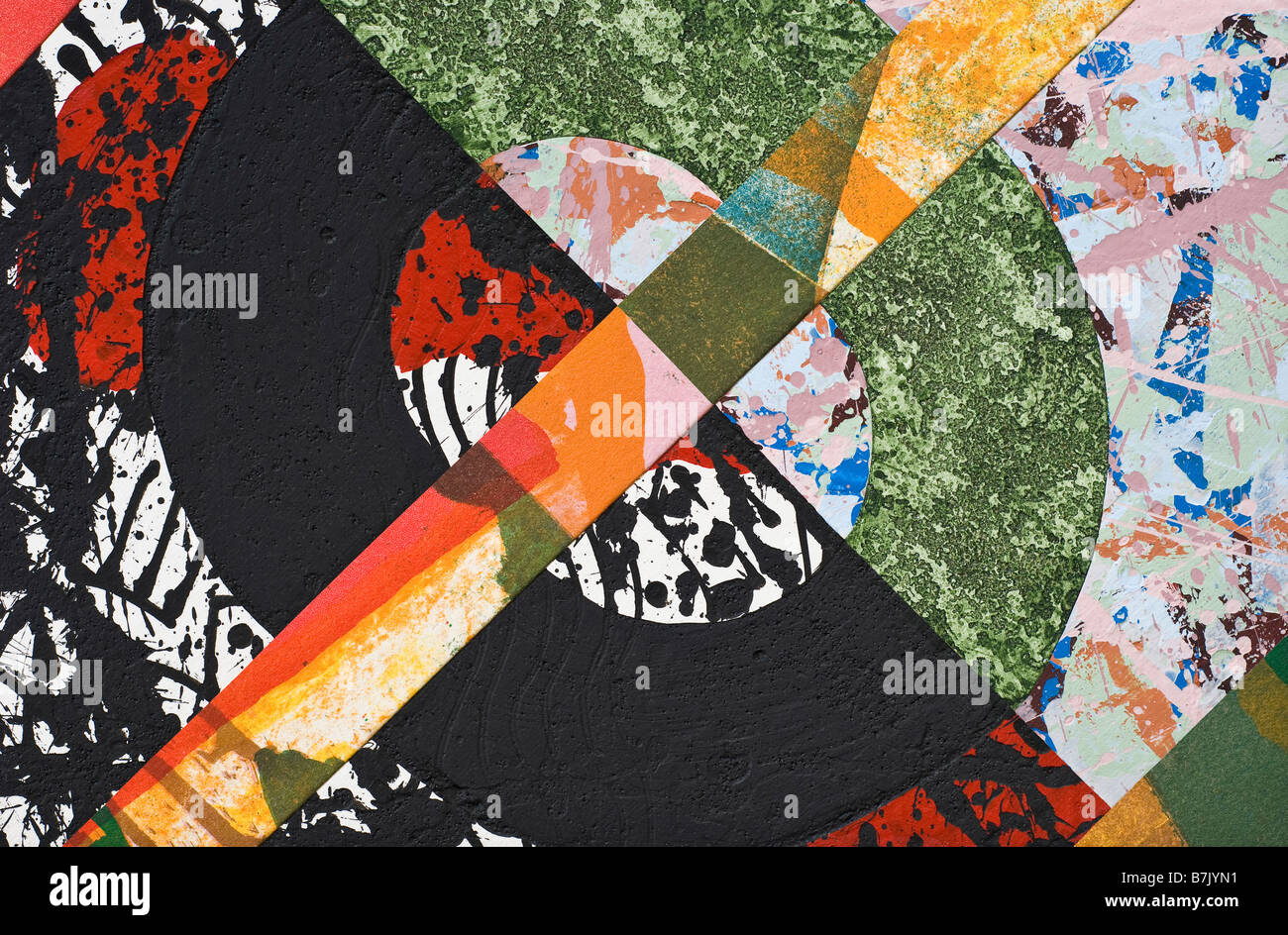 Hand Painted Paper Collage as Design Element Stock Photo - Alamy