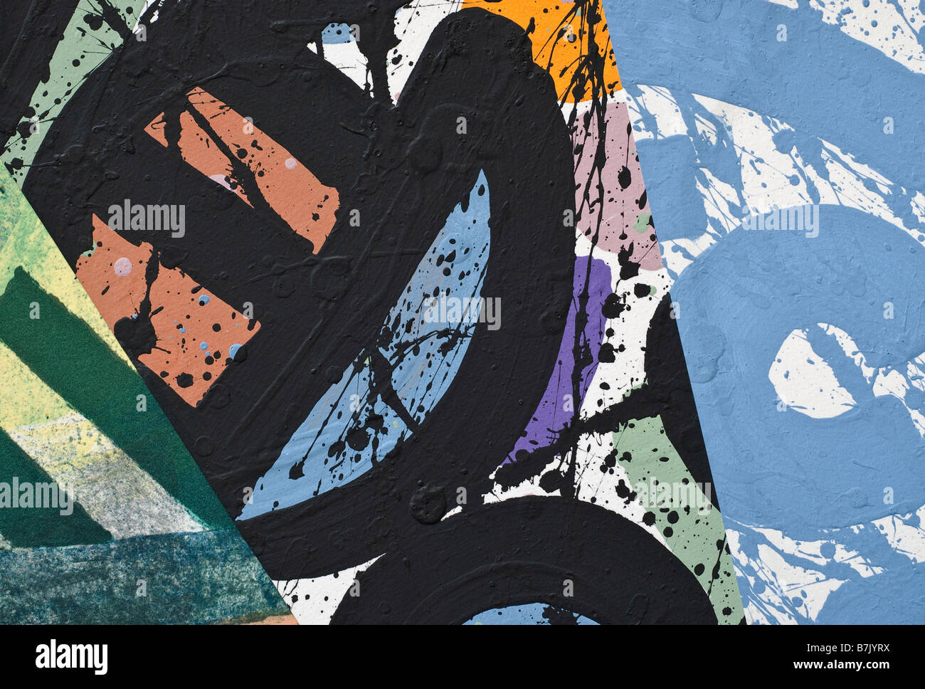 Hand Painted Paper Collage as Design Element Stock Photo - Alamy