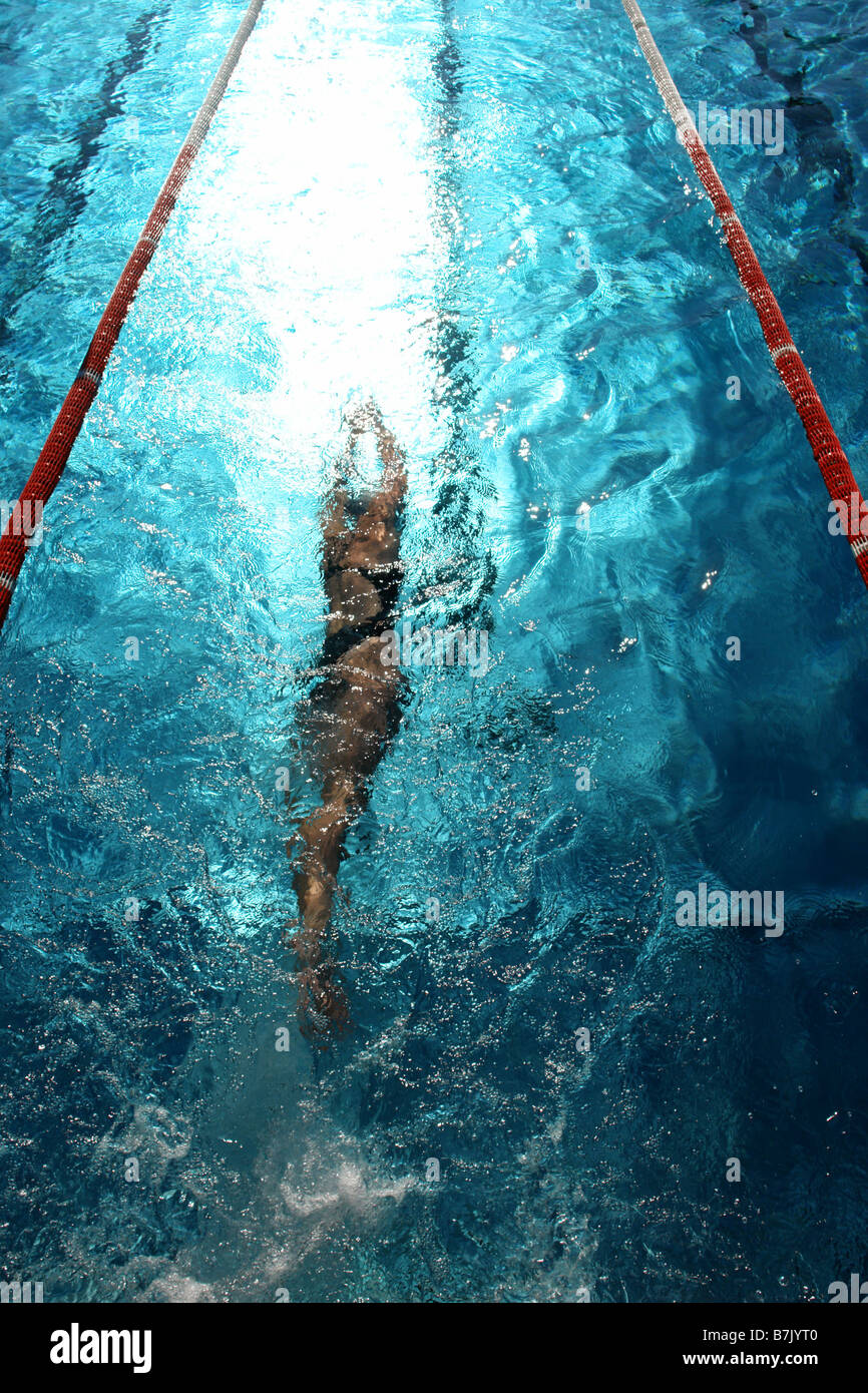 Swimmer in a swimming pool Stock Photo - Alamy