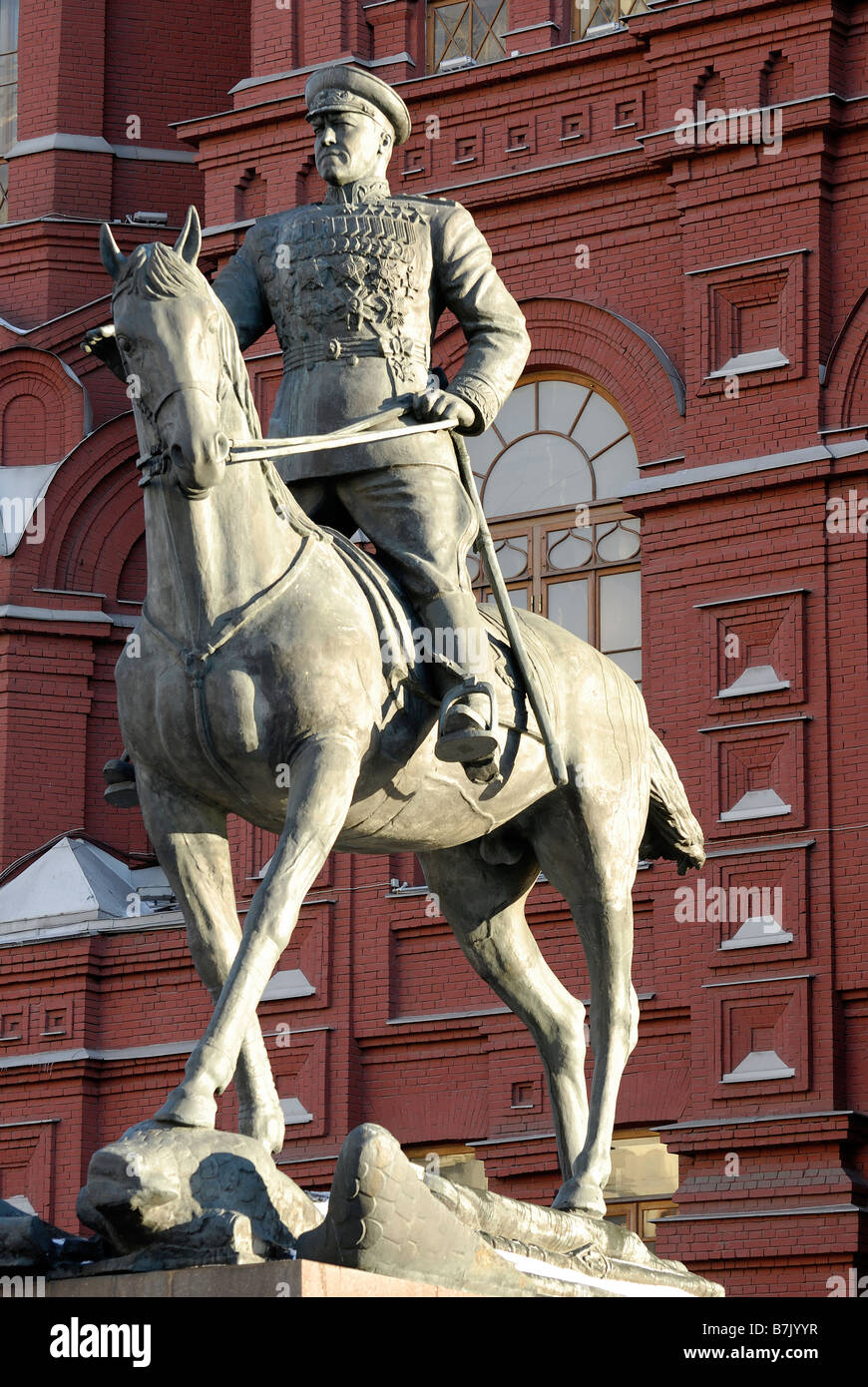 Monument of Russian hero of II World War a marshal Zhukov Stock Photo ...