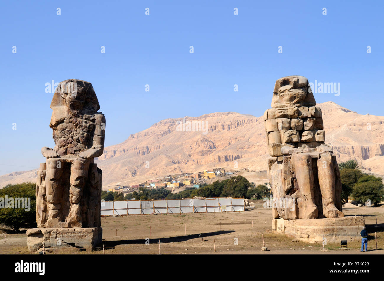 The Colossus of Memnon in Egypt Stock Photo - Alamy