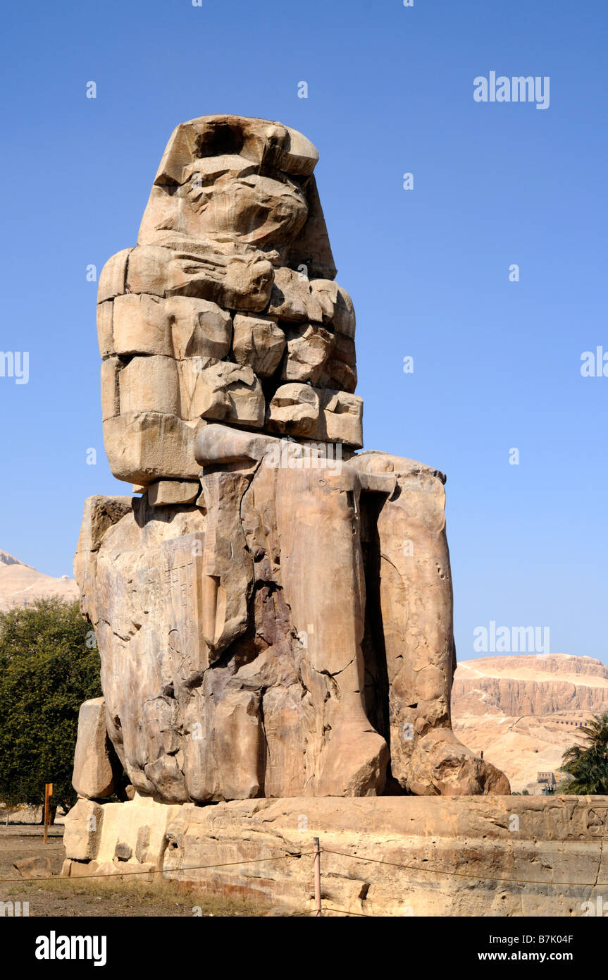 The Colossus of Memnon in Egypt Stock Photo - Alamy
