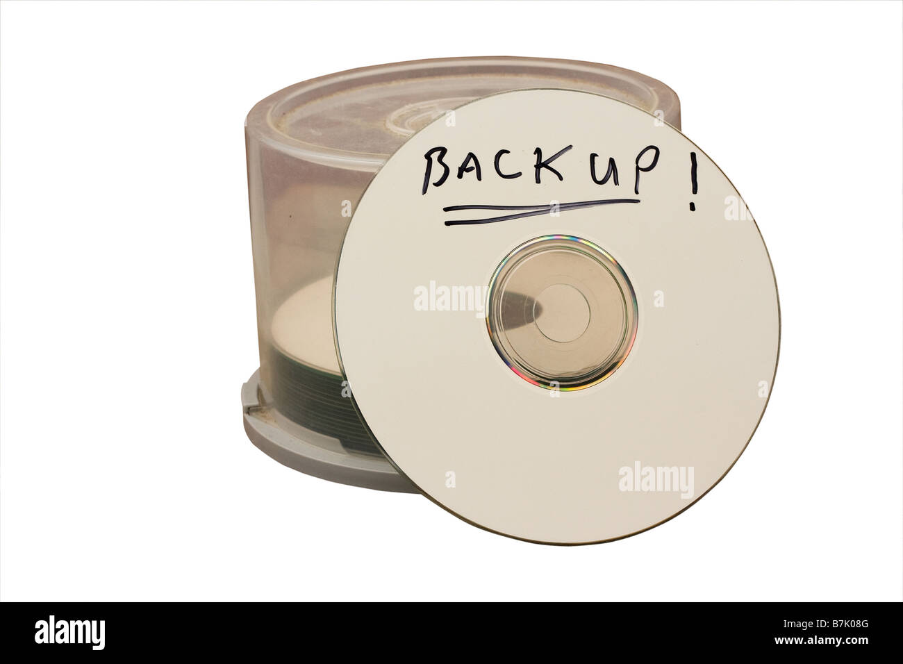computer cd disk with backup writen with marker pen Stock Photo - Alamy