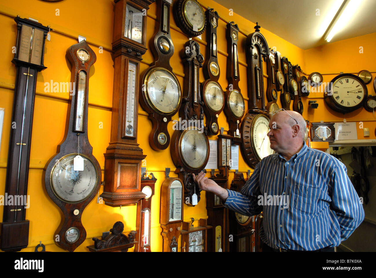 Colin Jones owner of the Barometer Shop in Leominster Herefordshire ... Colin Jones owner of the Barometer Shop in Leominster Herefordshire ...
