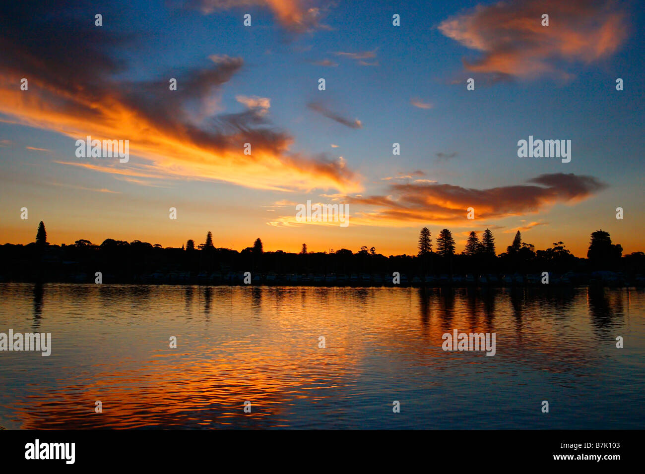 Swan River Sunset Stock Photo - Alamy