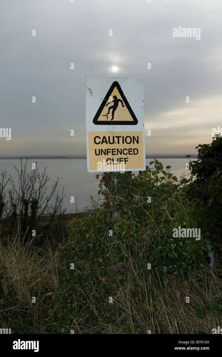 sign by cliff Stock Photo - Alamy