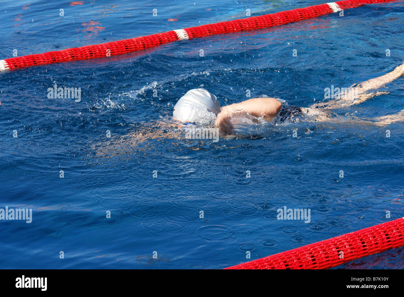 Swimmer in a swimming pool Stock Photo - Alamy