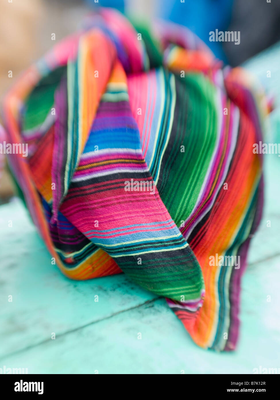 Local woven fabric in town square Stock Photo - Alamy